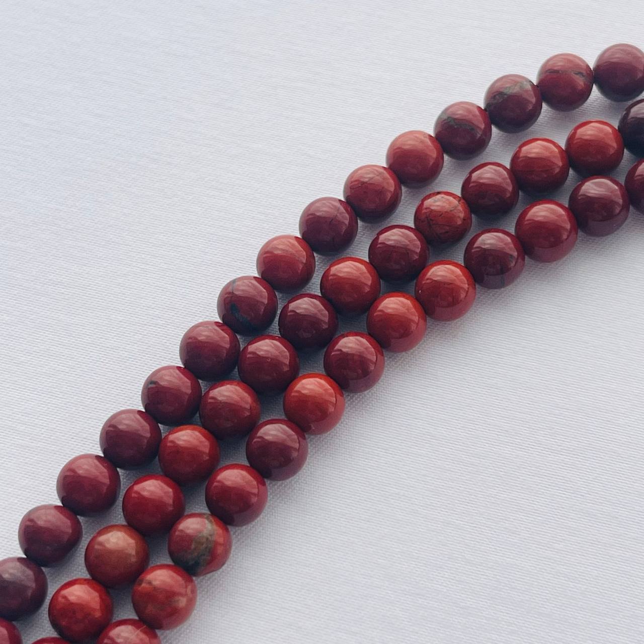 Купить Бусины для украшений из красной Яшмы, длина нитки 39 см, Гладкий ...
